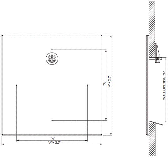 HVACQuick - Access Panels Inc FAP Frameless Drywall Access Panels